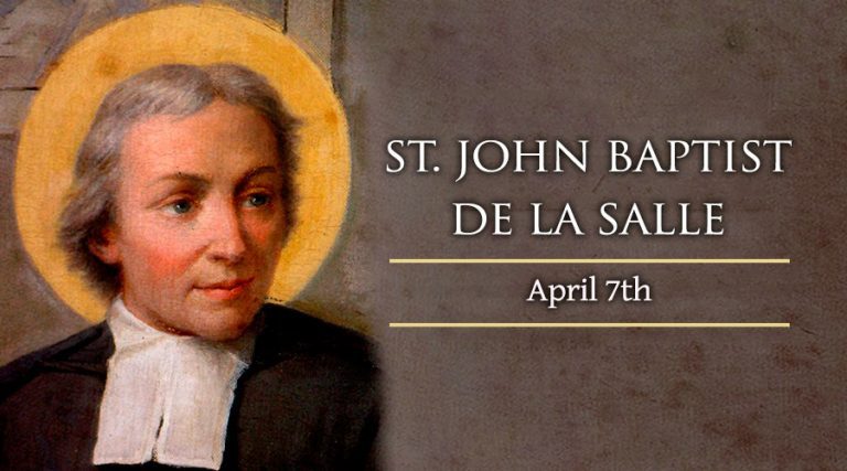 April 7th: St. John Baptist de la Salle – St. Mark the Evangelist Parish